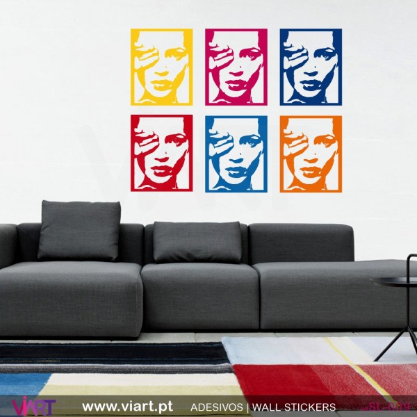 Kate Moss Pop Art style - Wall stickers - Wall Art - Viart