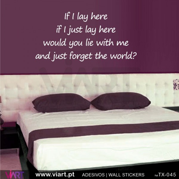 If I lay here... Wall stickers - Vinyl decoration - Viart