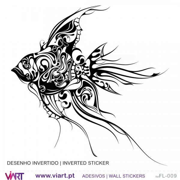 Floral Fish - Wall stickers - Vinyl decoration - Viart